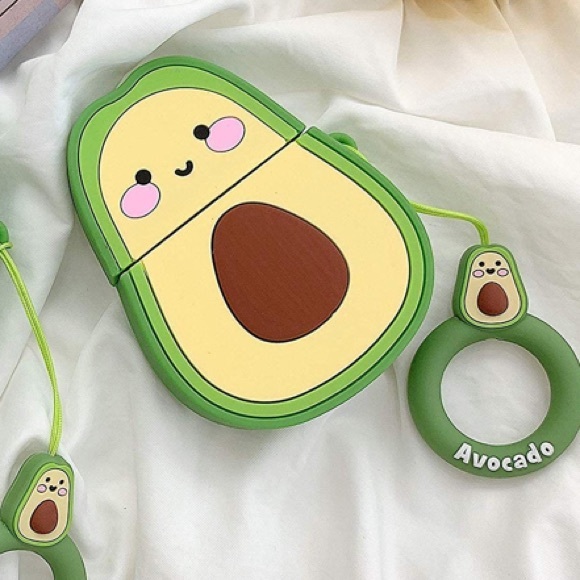 Accessories | Kawaii Avocado Airpod Silicone Case Aesthetic Case | Poshmark